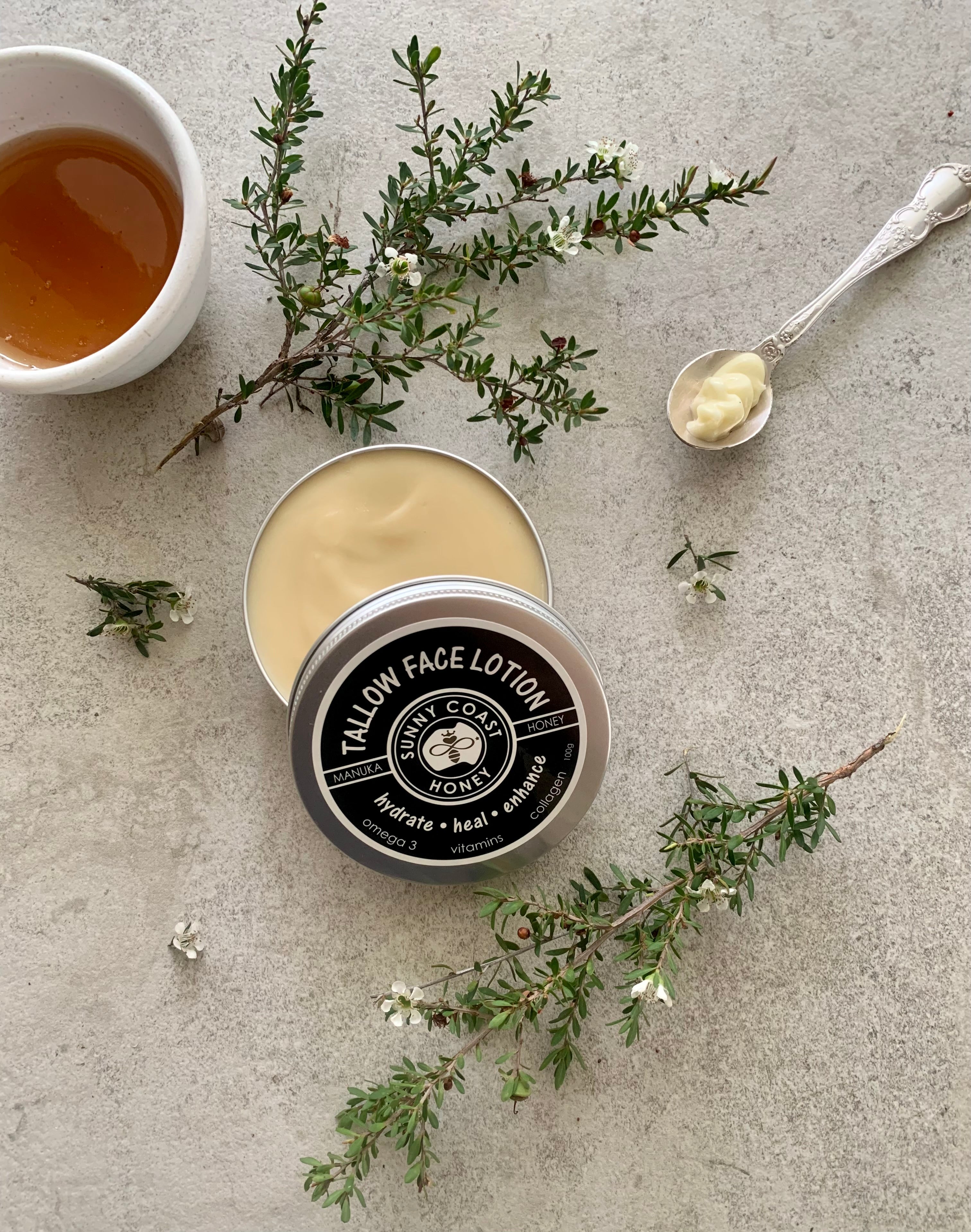 Tallow Face Lotion – sunnycoasthoney